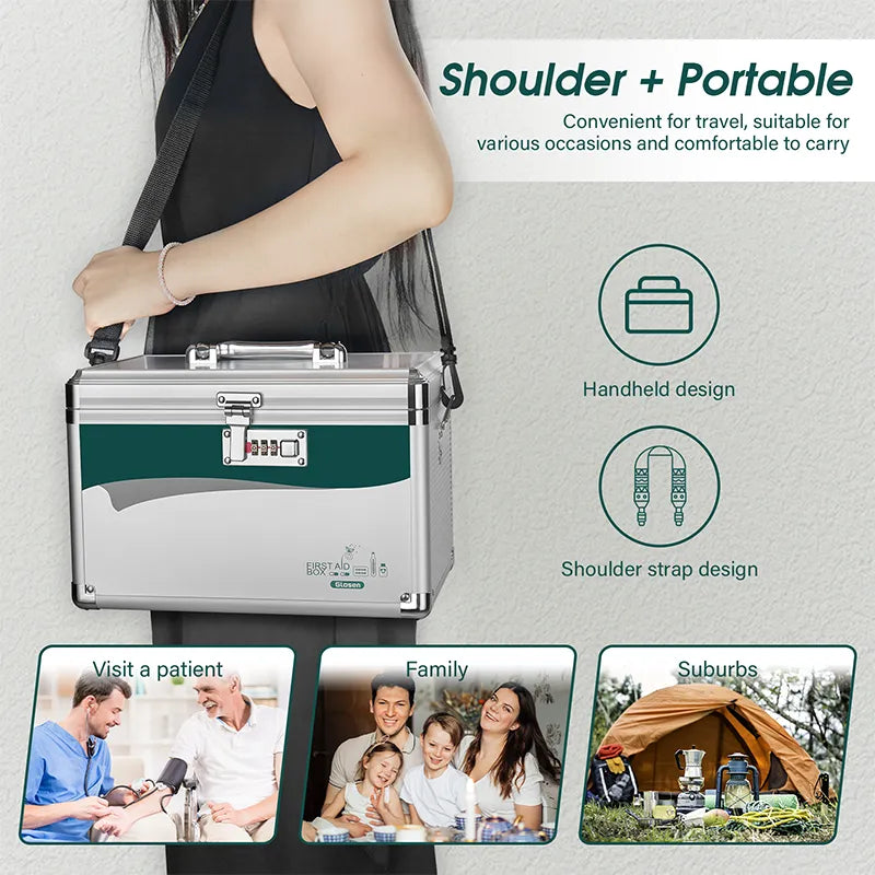 Glosen Medicine Lock Box, Lock Box for Medication