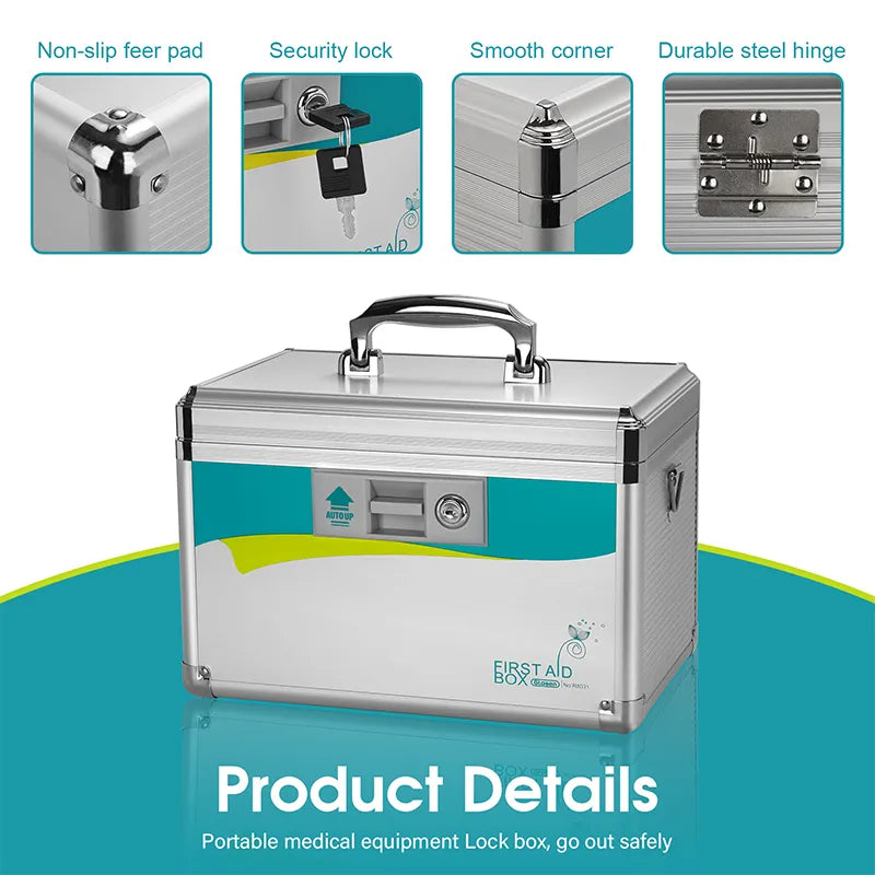 Glosen Medicine Lock Box, Lock Box for Medication