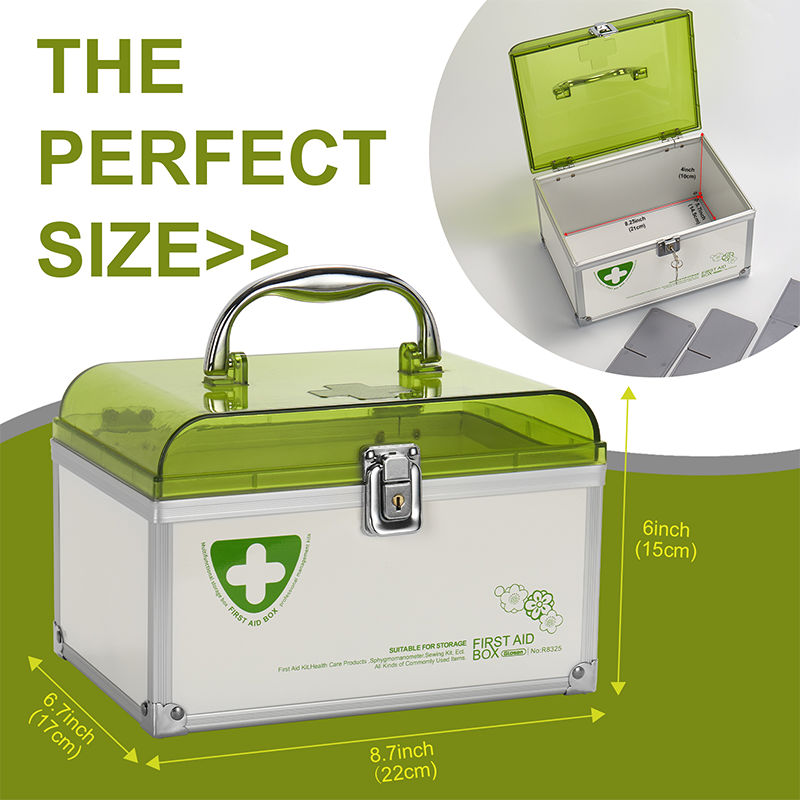 Glosen medicine safe lock box, Locking Medicine Box with Combination L